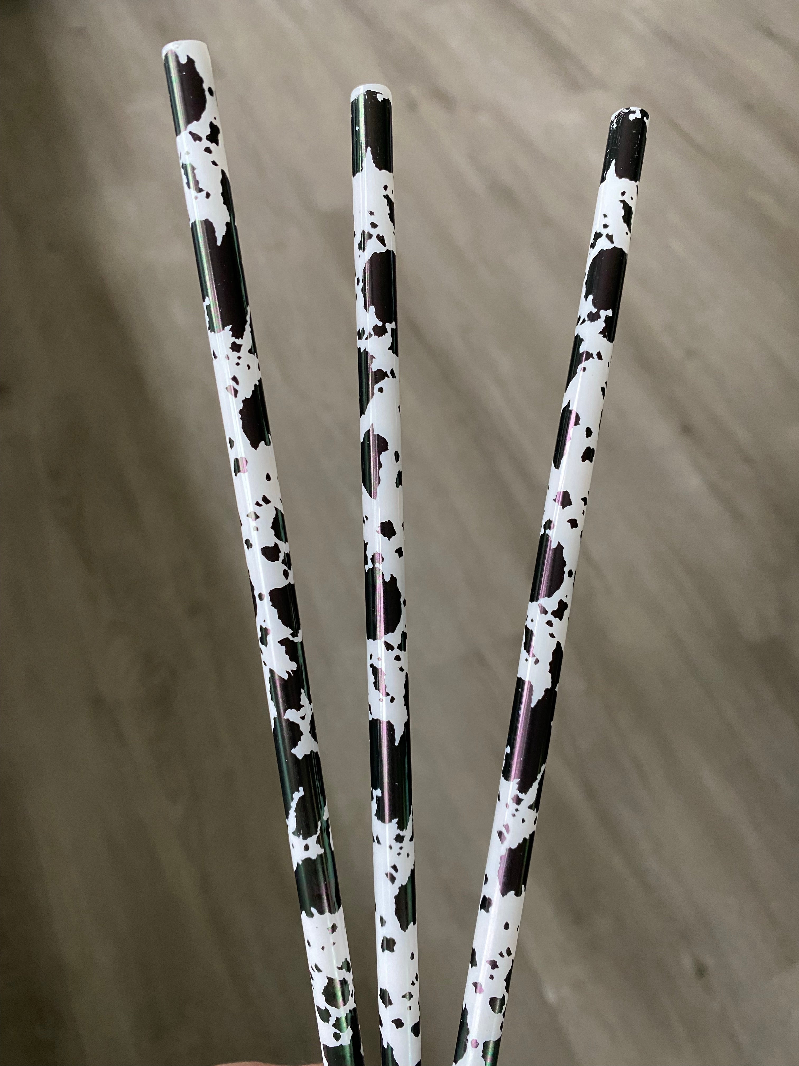 Reusable cow print straw – HelloStellardesigns